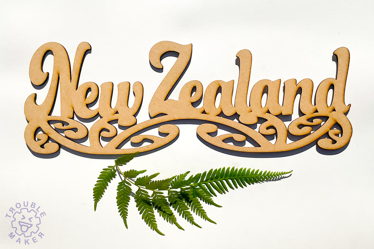New Zealand sign art, carved of wood– TroubleMaker.co.nz