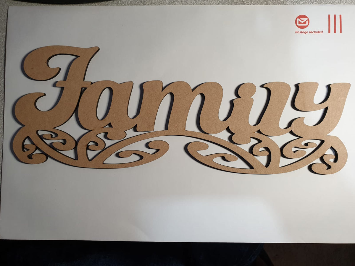 Family sign art, wood– TroubleMaker.co.nz